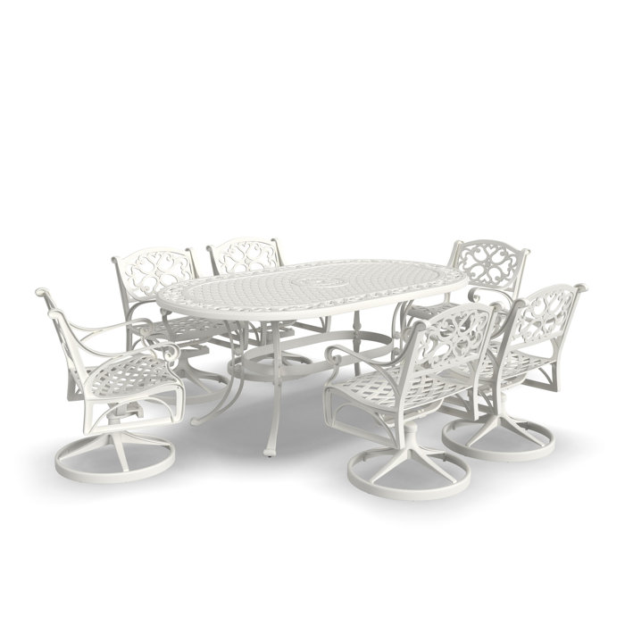 Laurel Foundry Modern Farmhouse Saoirse 6 - Person Oval Outdoor Dining ...