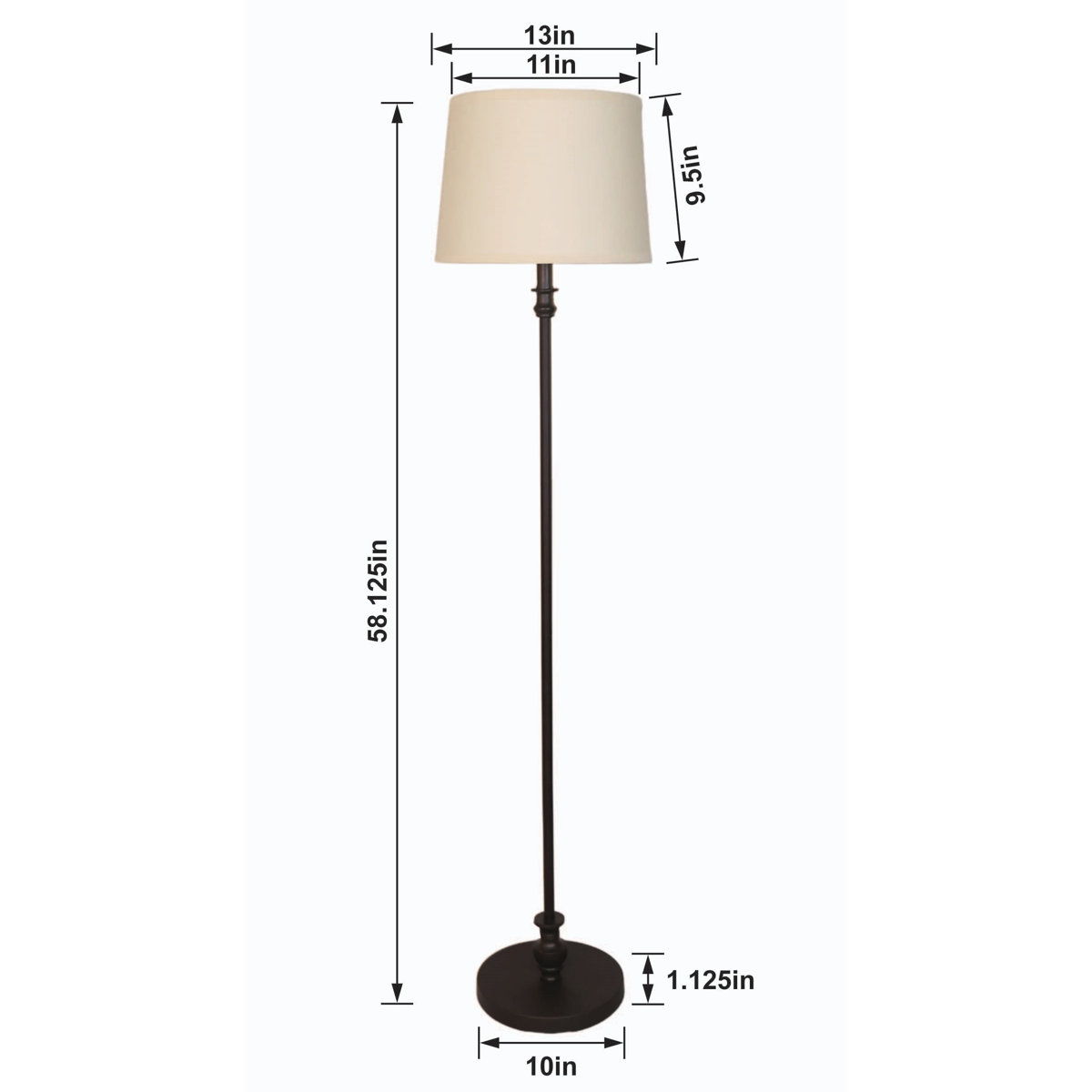 Charlton Home® Daytin 58'' LED Traditional Floor & Table Lamp Set | Wayfair