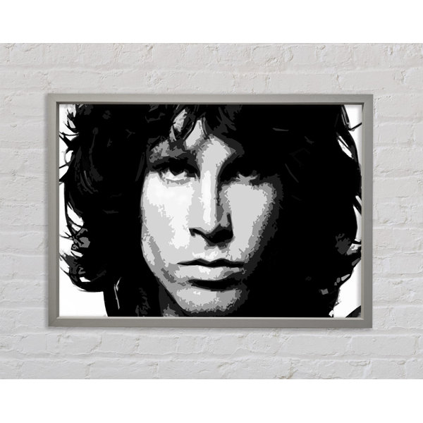 Bright Star Jim Morrison Face Black And White - Single Picture Frame ...