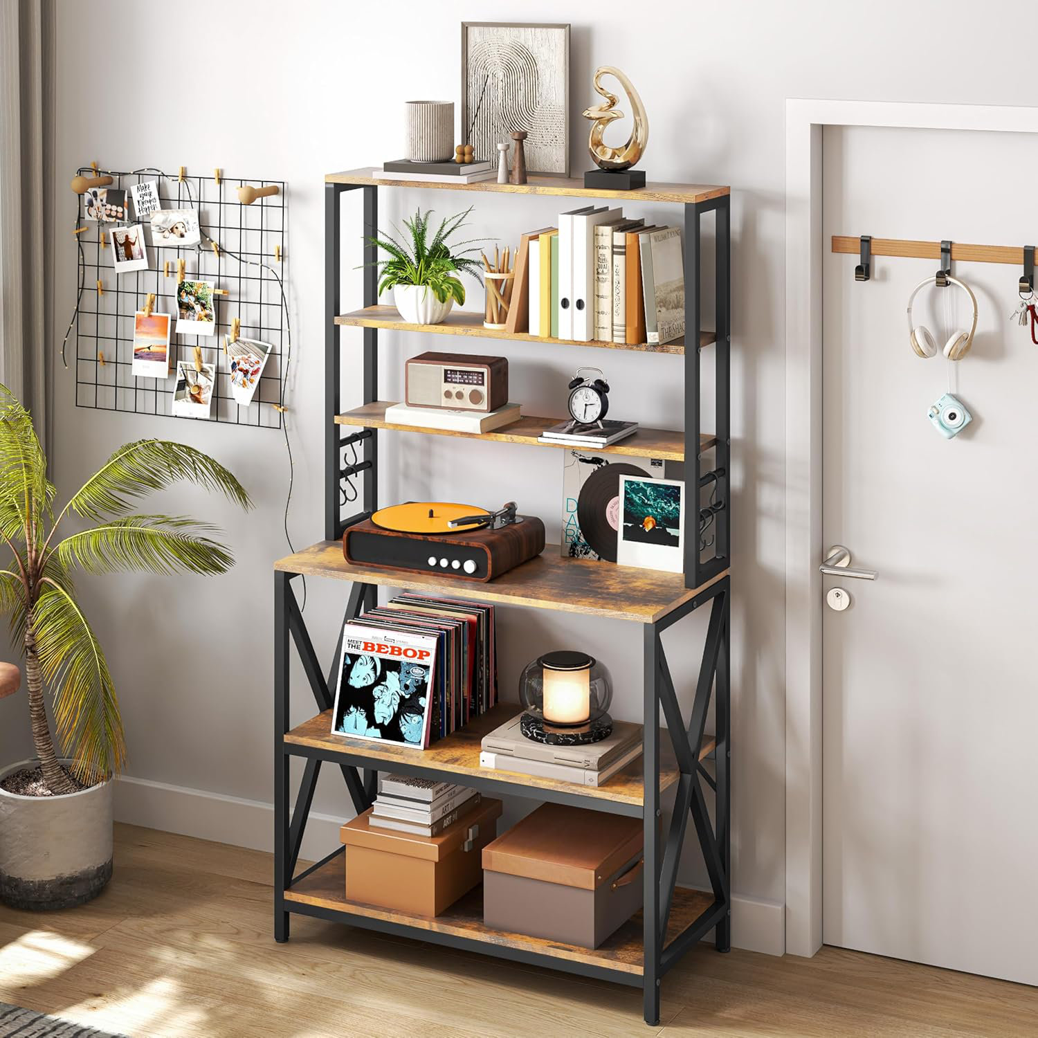 17 Stories 6-Tier Kitchen Bakers Rack, 31.5 Inch Coffee Bar Table | Wayfair