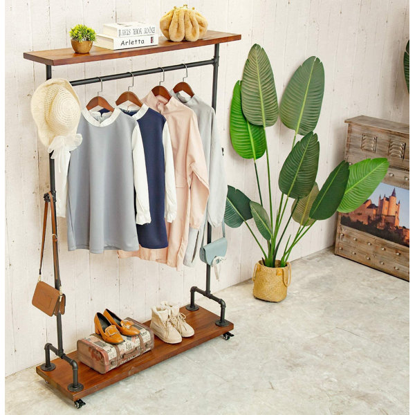 Williston Forge Jereck 39.38'' Rolling Clothes Rack | Wayfair