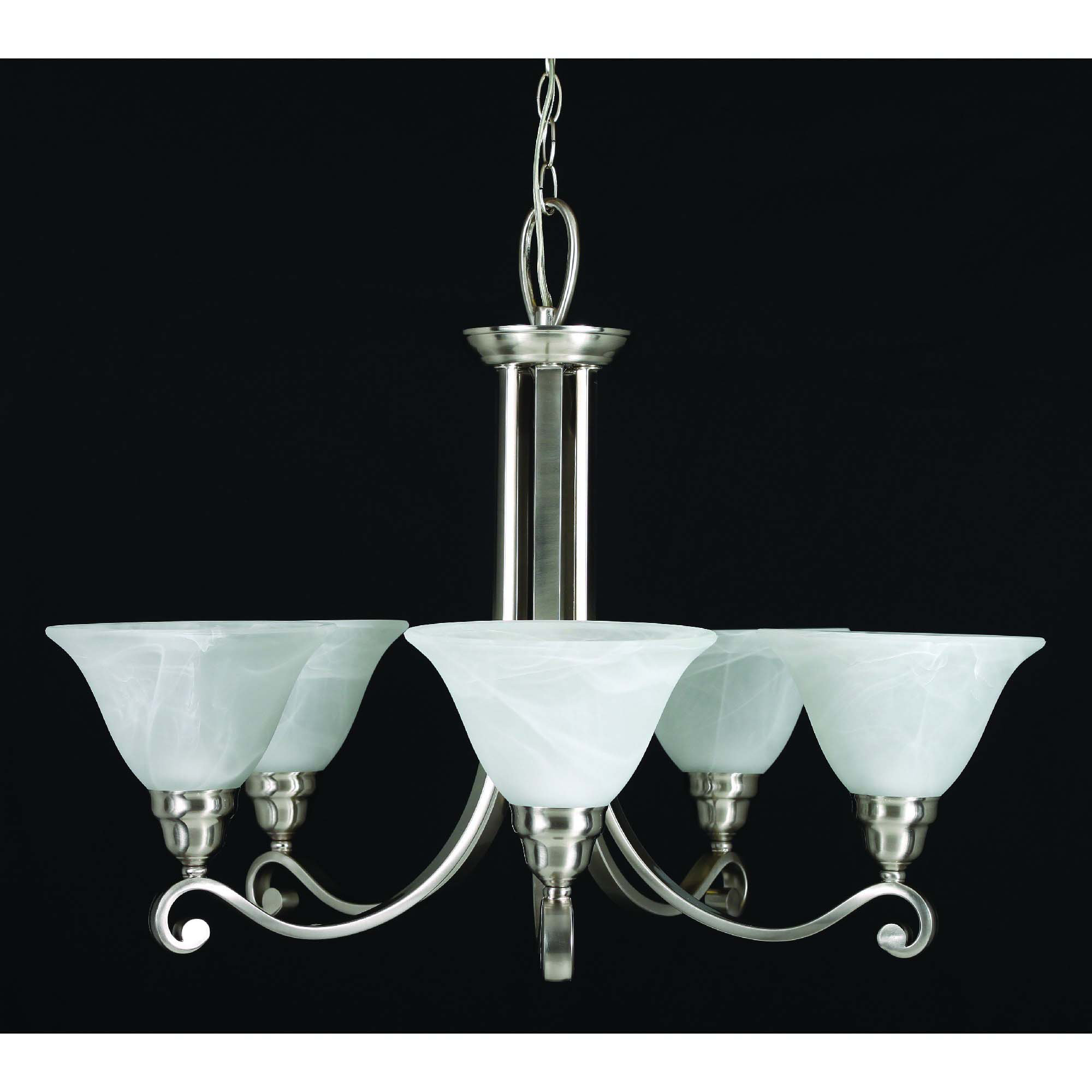 Volume Lighting 5-Light Shaded Brushed Nickel Classic Traditional ...