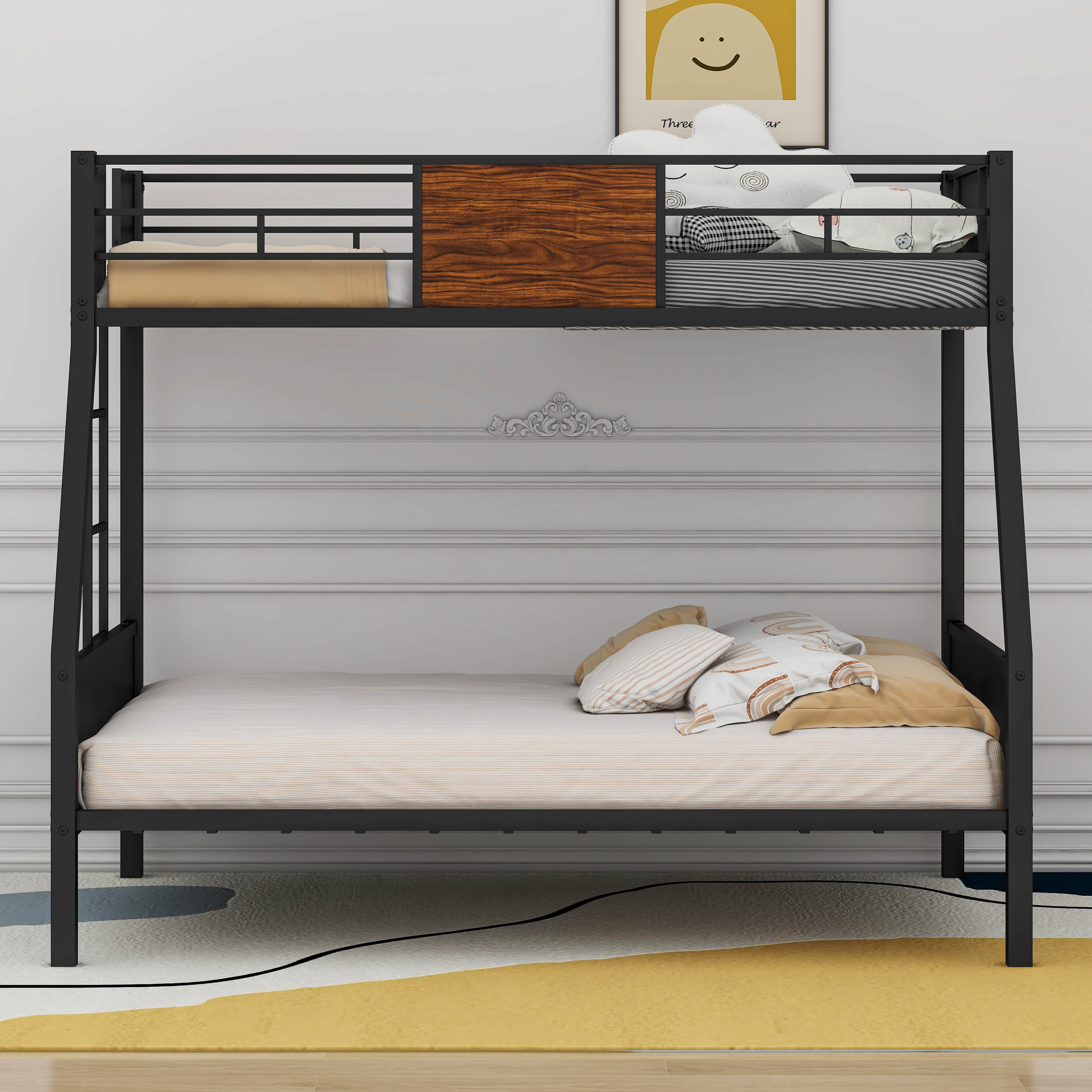 Cosmic Twin Over Full Bunk Bed Modern Style Steel Frame Bunk Bed | Wayfair