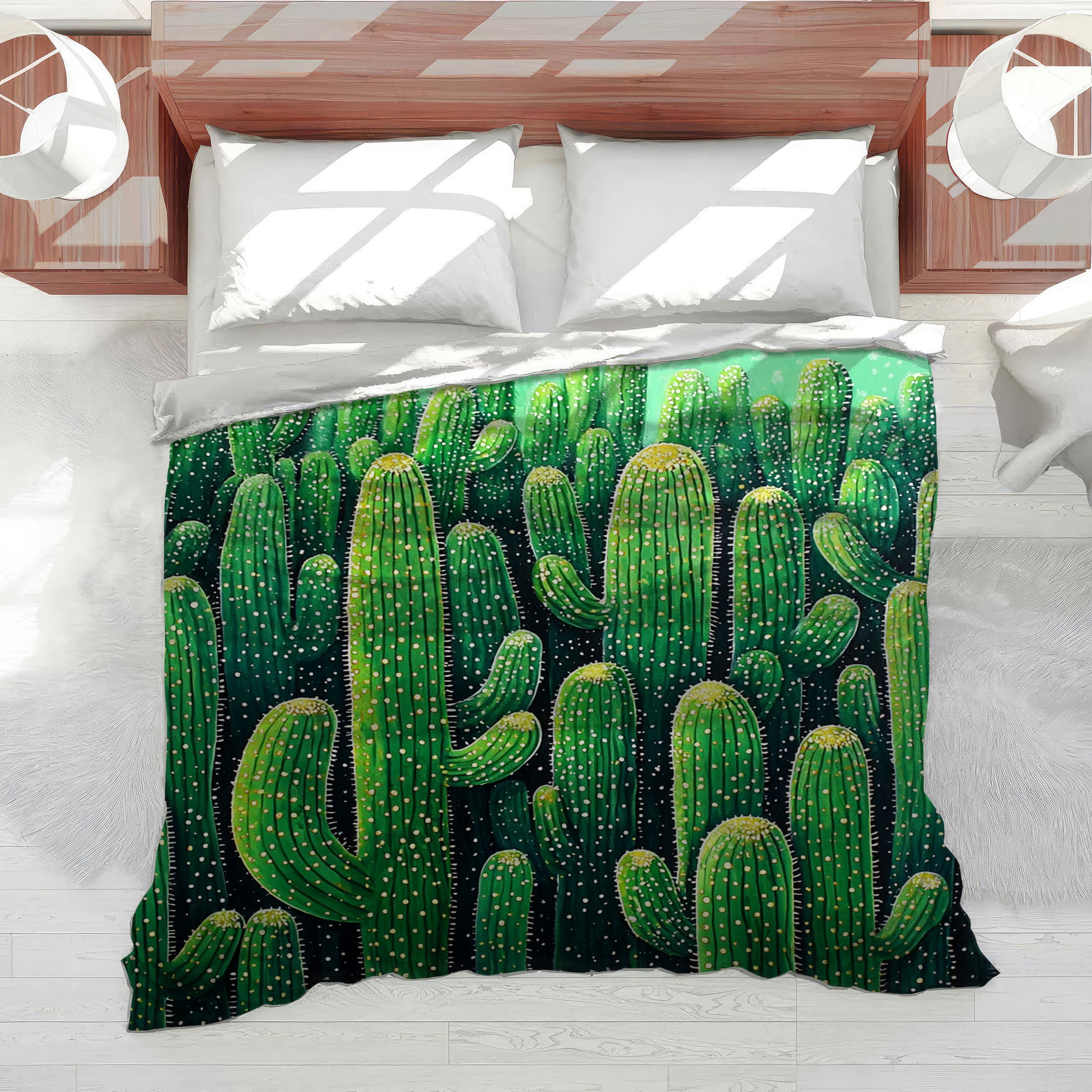 VisionDecor Cactus Bedding Plant Comforter Southwestern | Wayfair