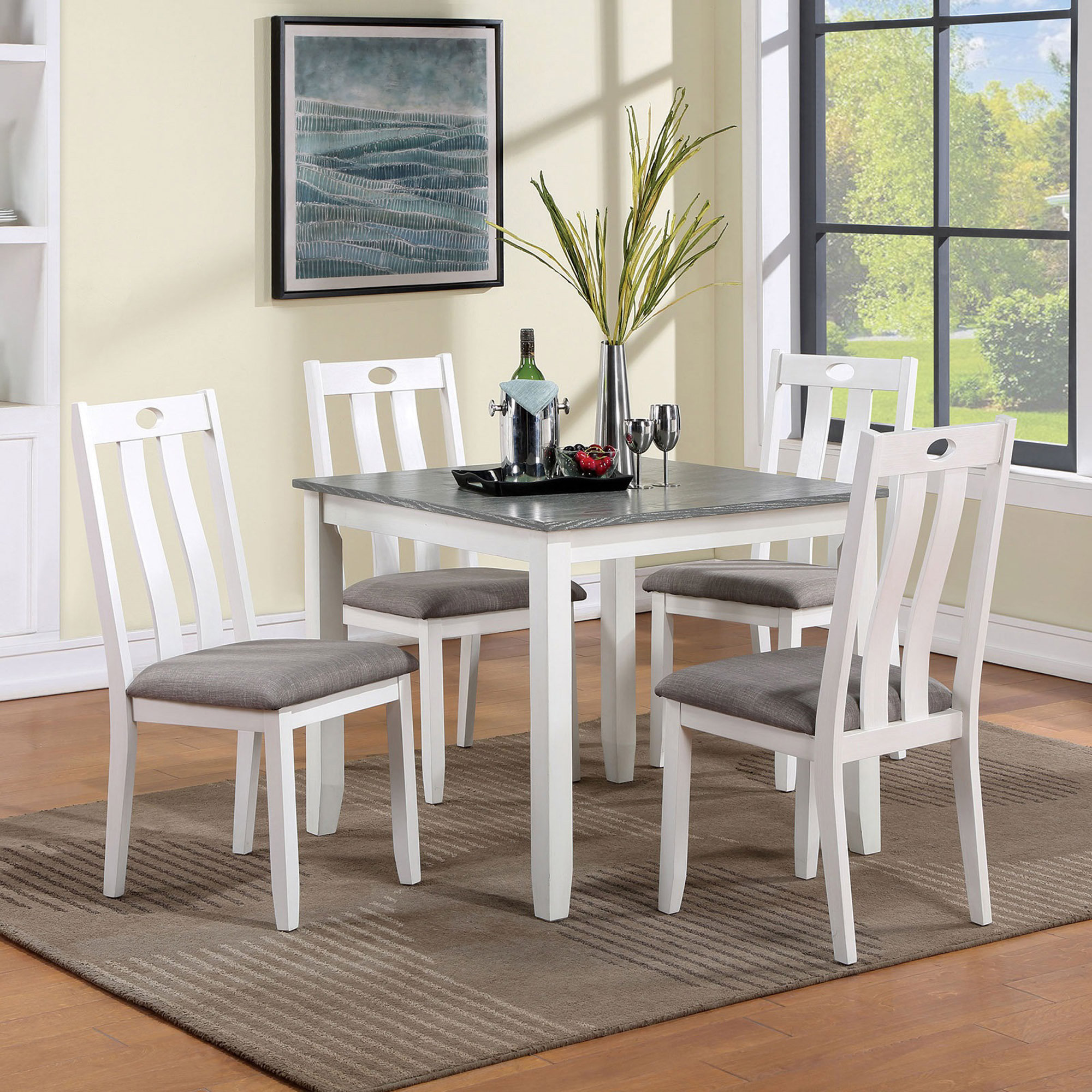 Lark Manor™ 5Pc Counter Height Dining Set Table 4X Chairs For Dining ...