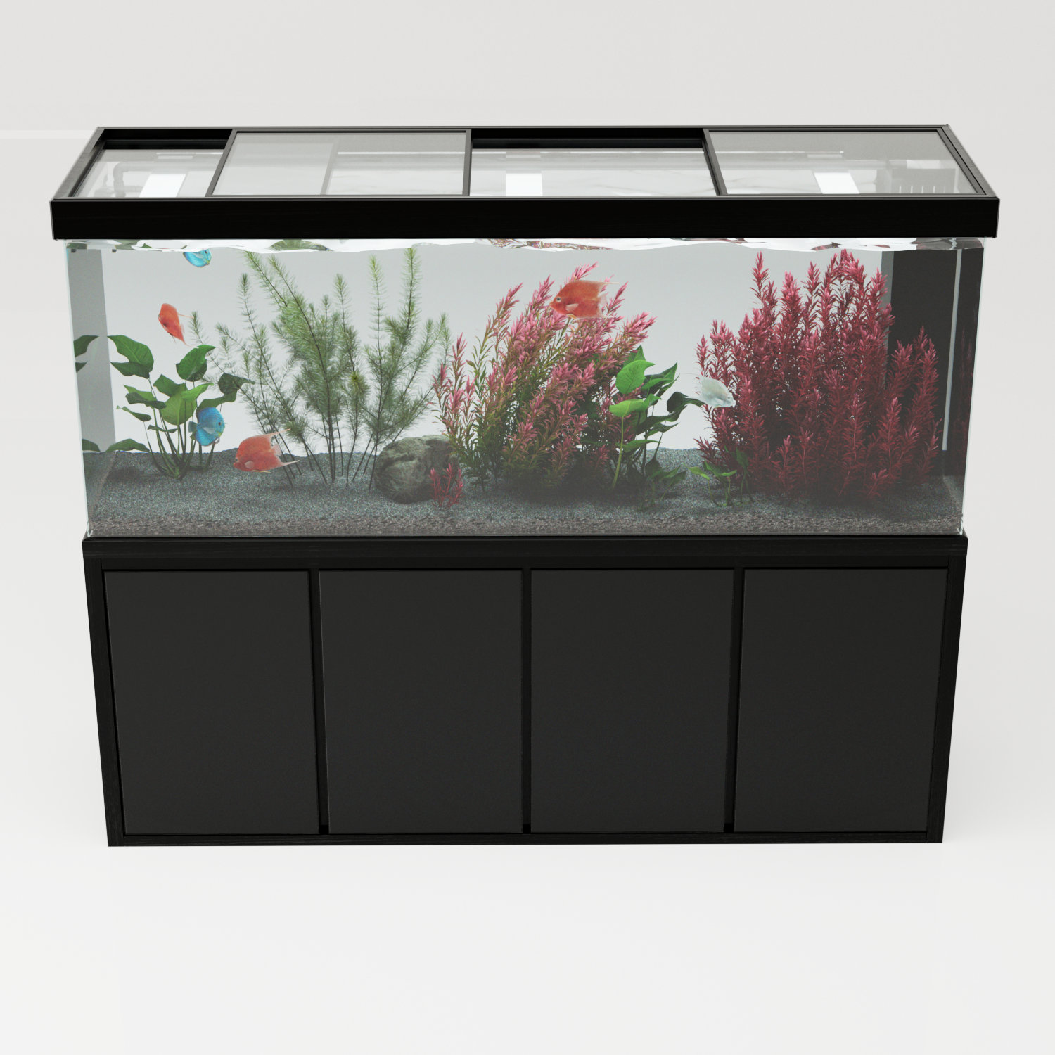 Aqua Dream Tempered Glass Ultra - Transparent Aquarium - Black Premium ...