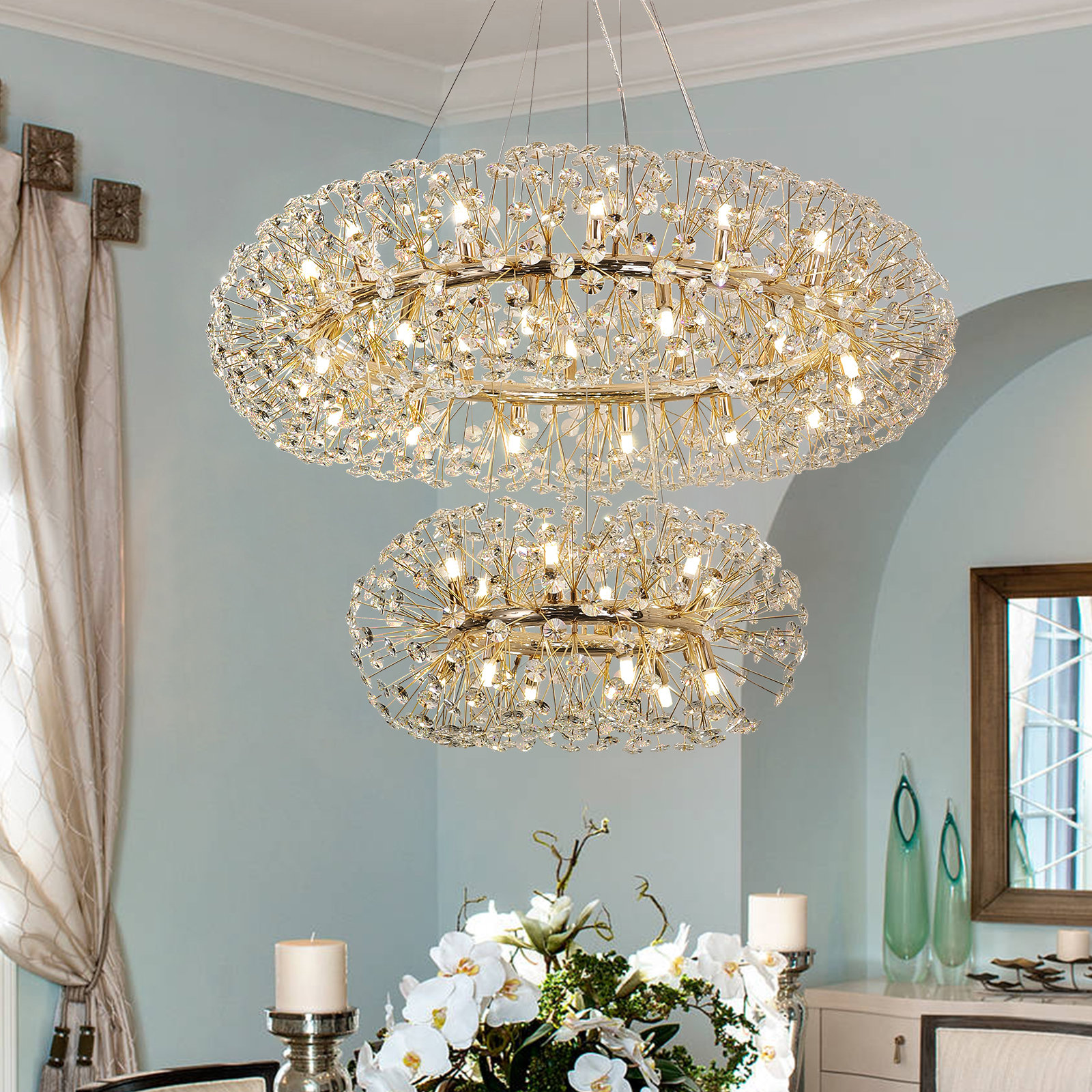 Rosdorf Park Hyram 40 - Light Wagon Wheel Tiered Chandelier | Wayfair