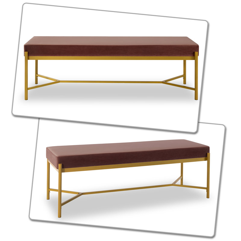 Mercer41 Velvet Upholstered Bench | Wayfair