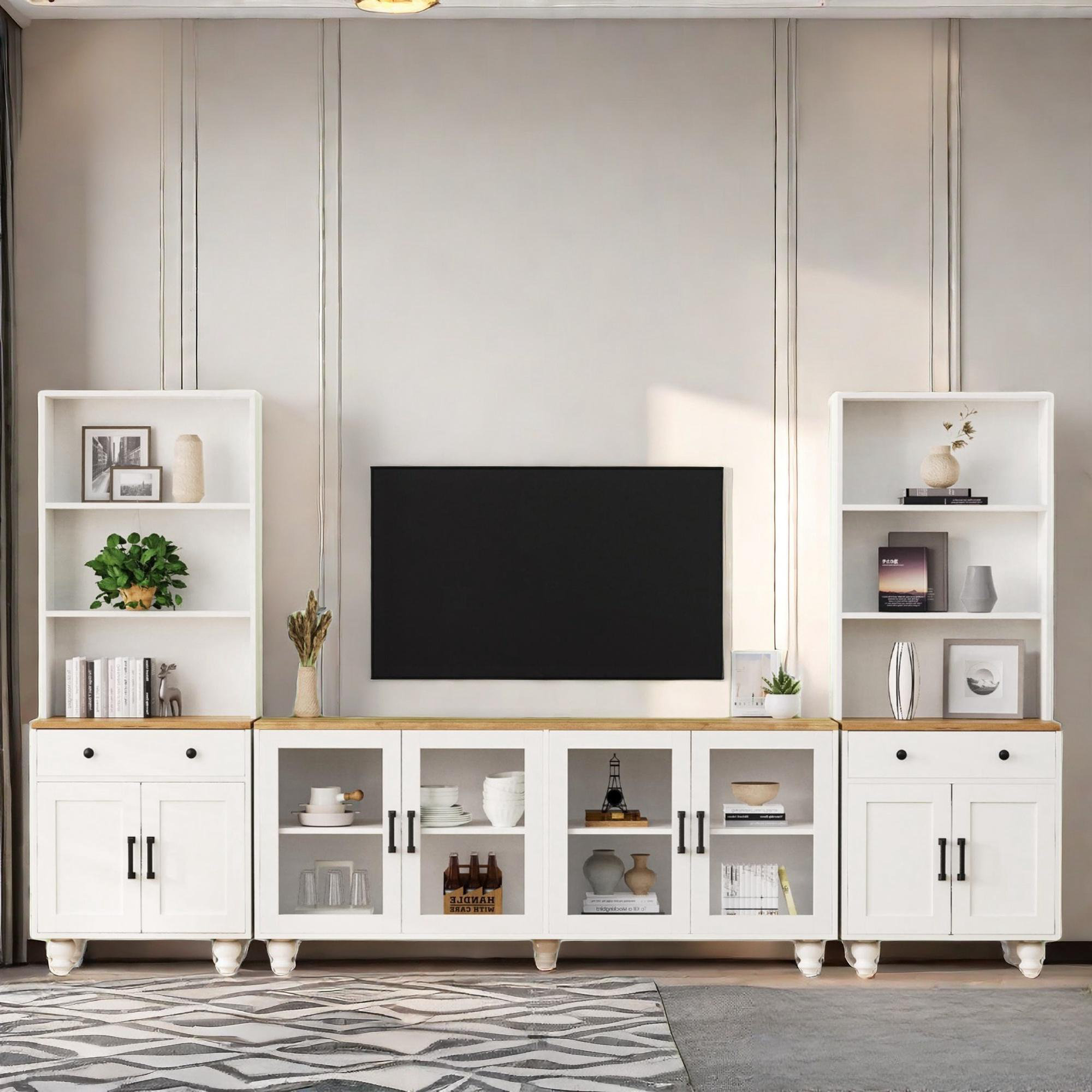 Darby Home Co Farmhouse Anarbek With Tempered Glass Doors And Gourd ...