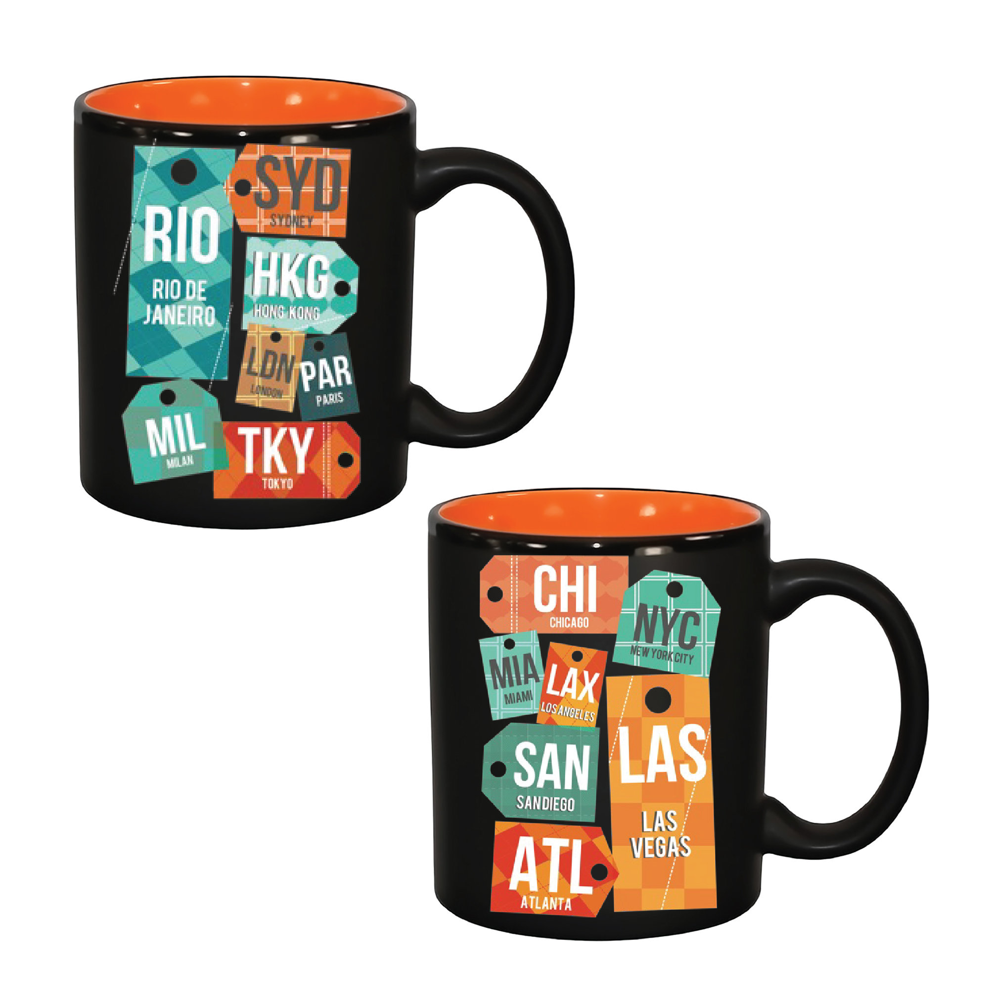 Trinx Travel 11 oz Tuxedo Mug 2 Piece Set | Wayfair