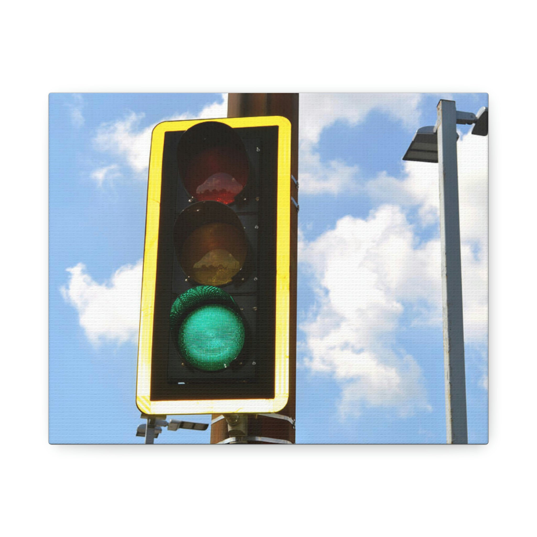 Hokku Designs Traffic Light by Kelly Johnson - Graphic Art on Canvas ...