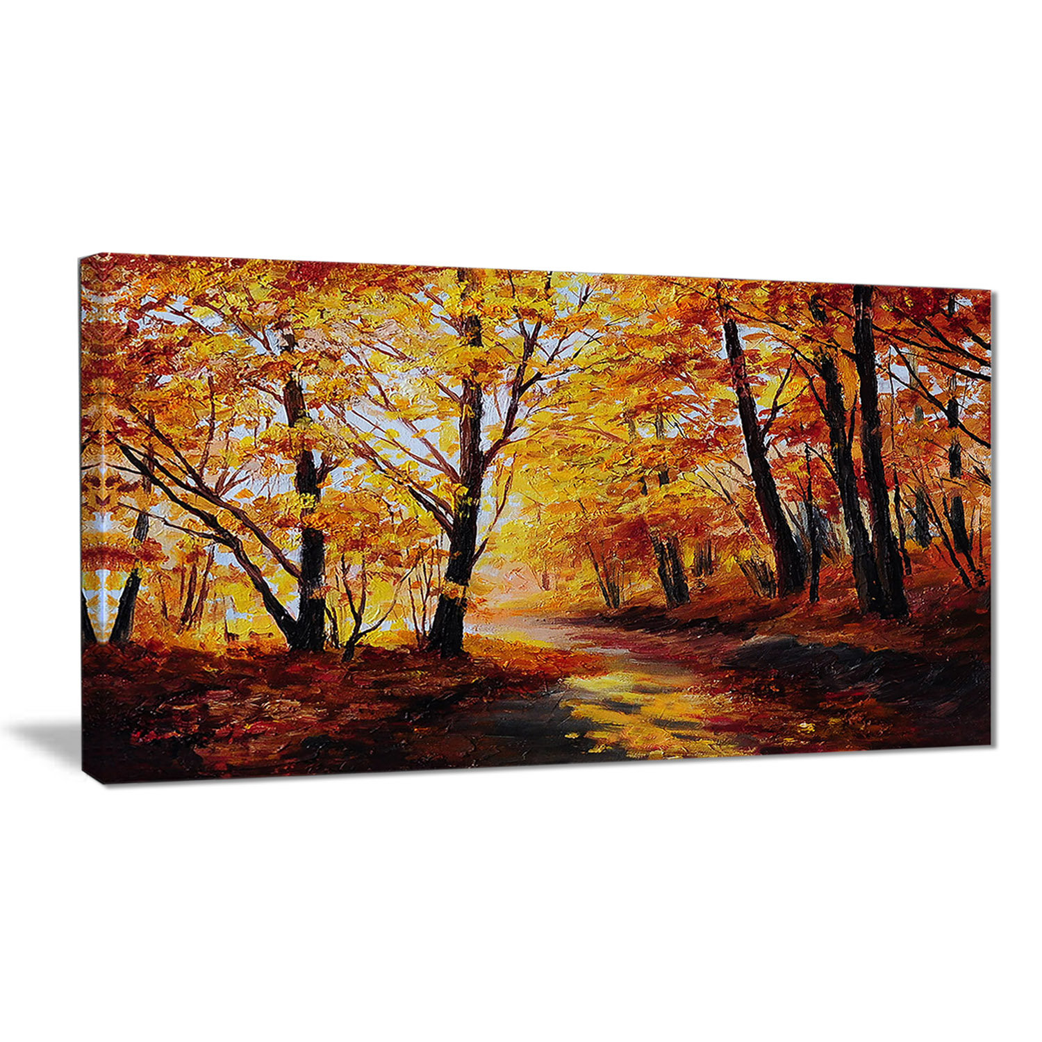 DesignArt Forest in Autumn - Wrapped Canvas Painting Print & Reviews ...