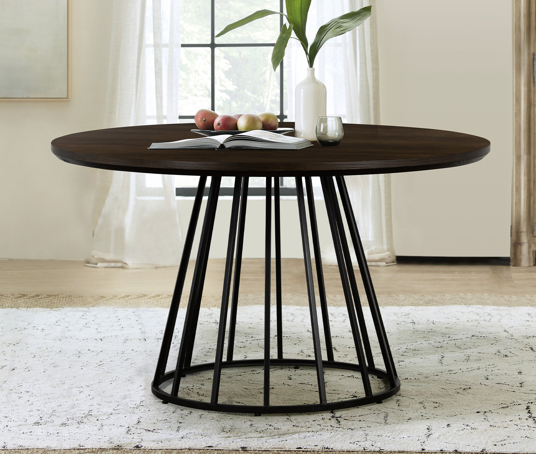 17 Stories 51" Pedestal Dining Table | Wayfair