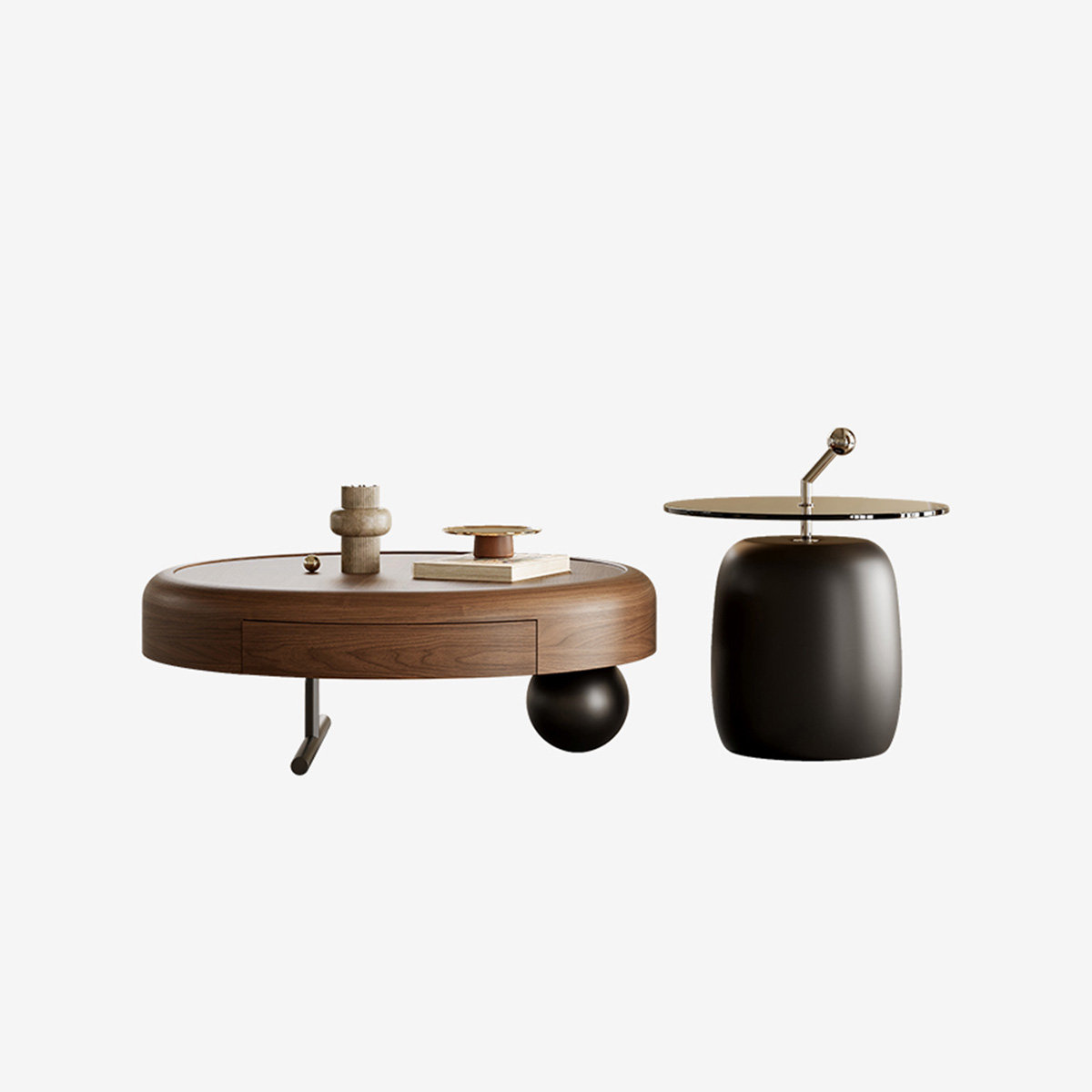 Organix Pattern 35.43"Italian Style Light Luxury Solid Wood Round ...