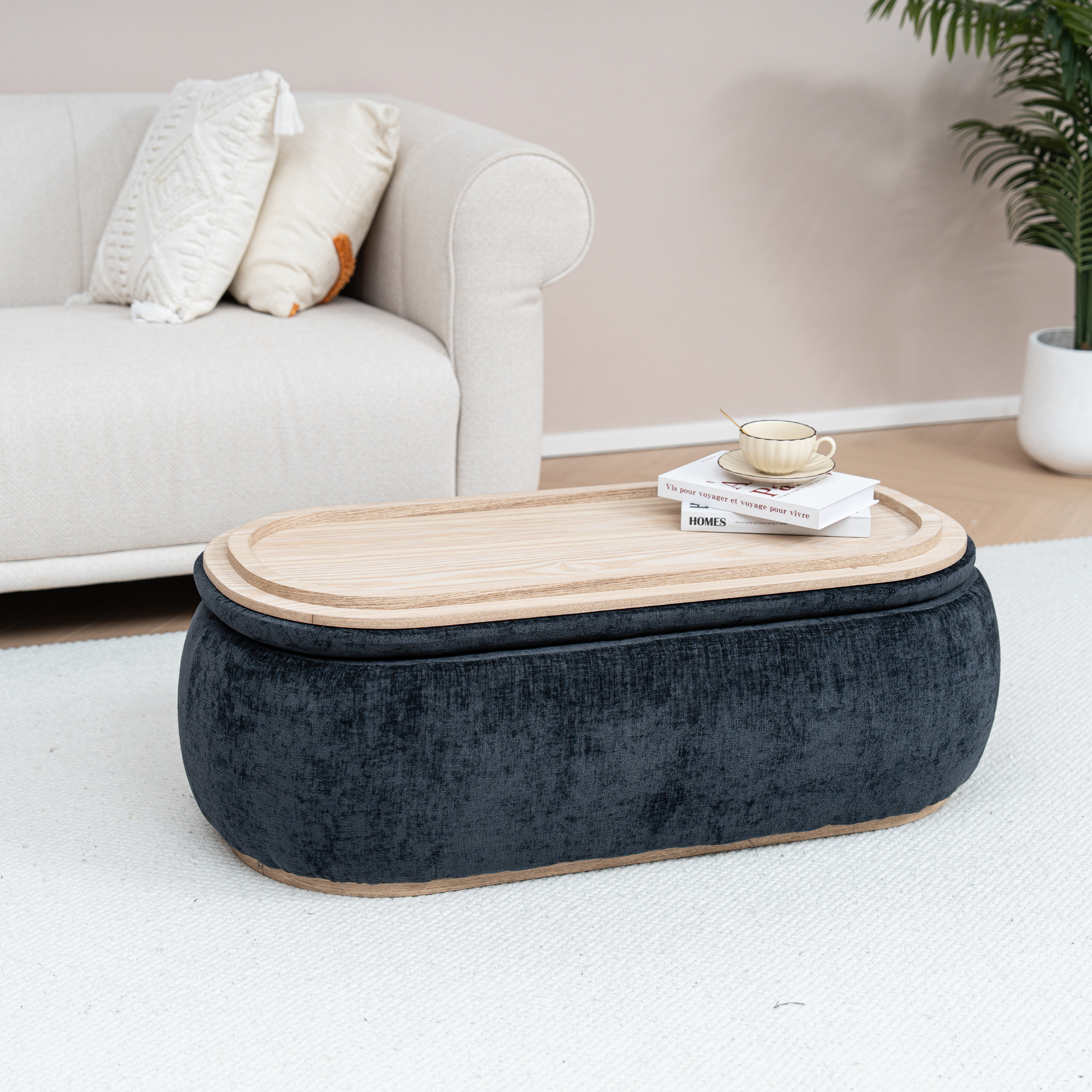 Latitude Run® Flip Top Tray Storage Ottoman - Wayfair Canada