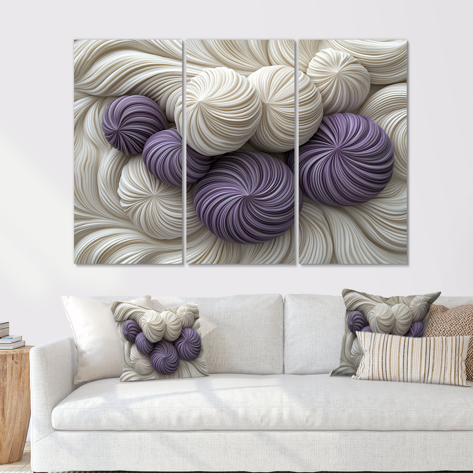 Latitude Run® Gold And Purple Christmas Peppermint Swirl IV - Christmas ...