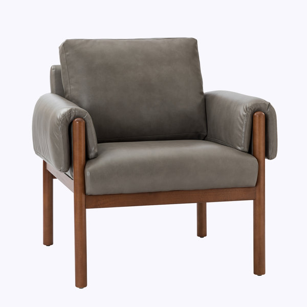 Ivy Bronx Lenroy Faux Leather Armchair | Wayfair