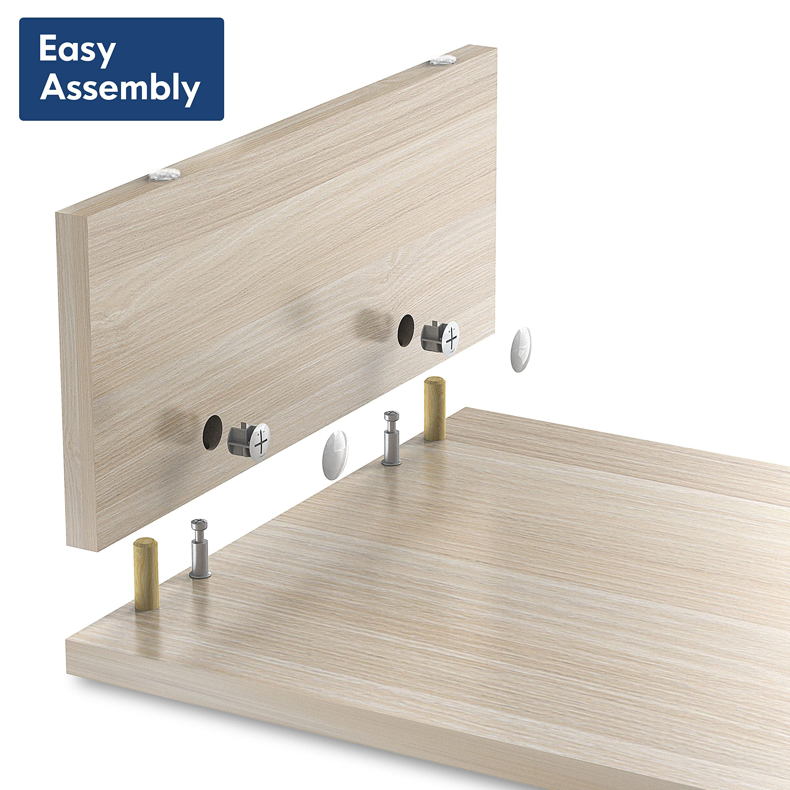 wanmo Dual Monitor Stand – 3 Shelf Computer Monitor Riser, Wood Desktop ...