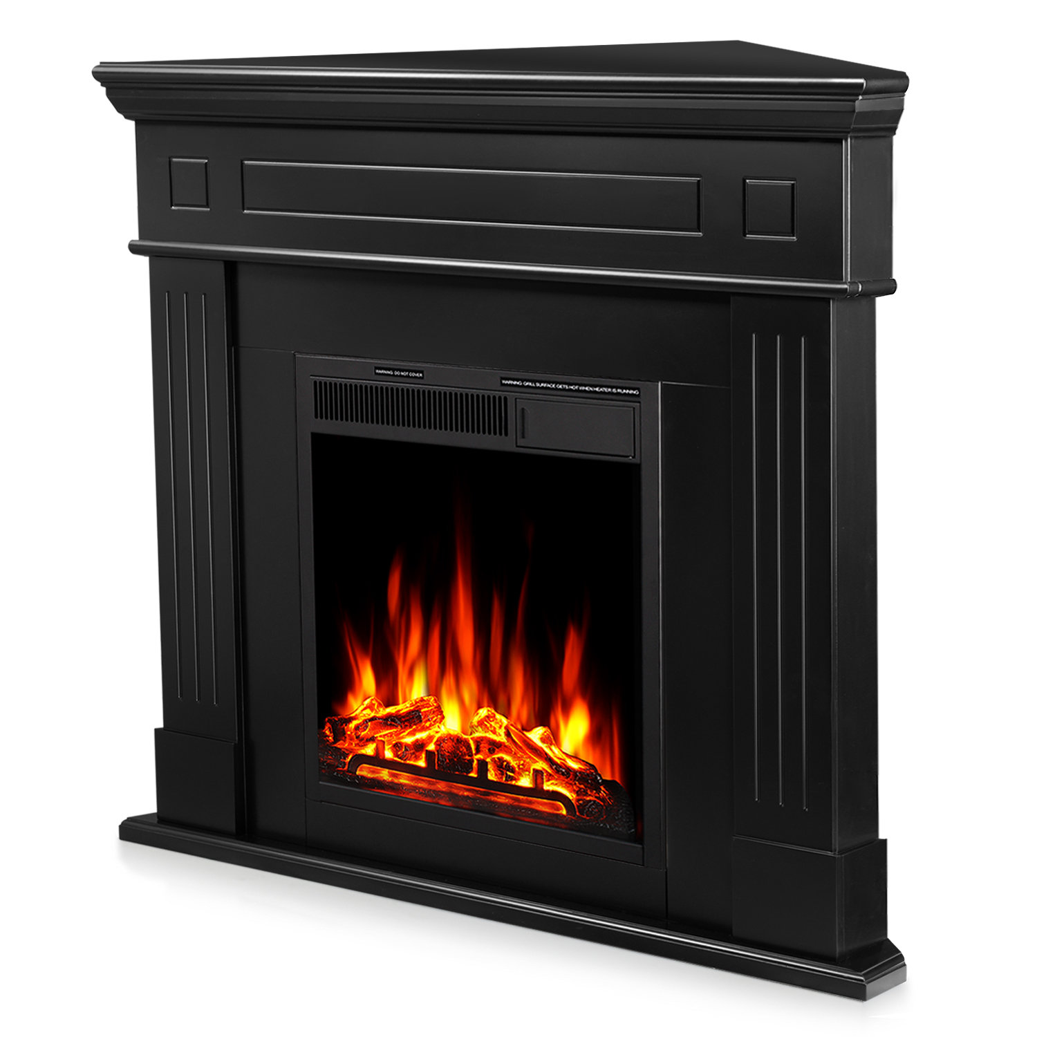 Charlton Home® 43" Electric Fireplace With Mantel, 1500W Freestanding ...