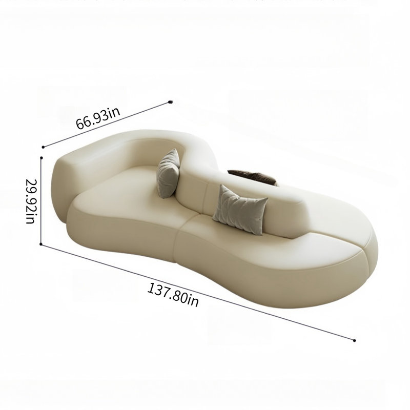 Lifton French Modern Simple Cream Style Sofa 137.80'' Sofa | Wayfair