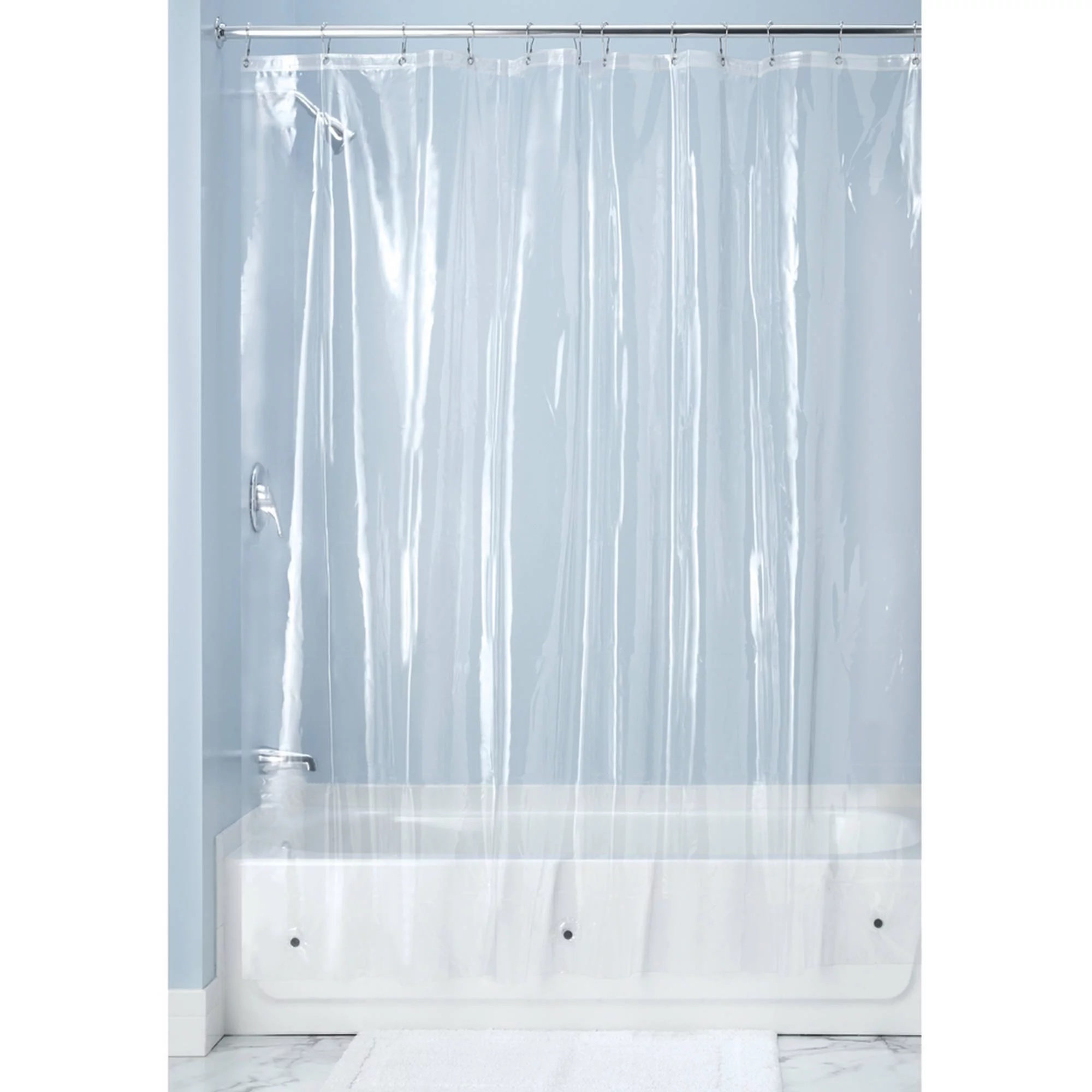 Idesign Vinyl Solid Color Single Shower Curtain And Reviews Wayfair