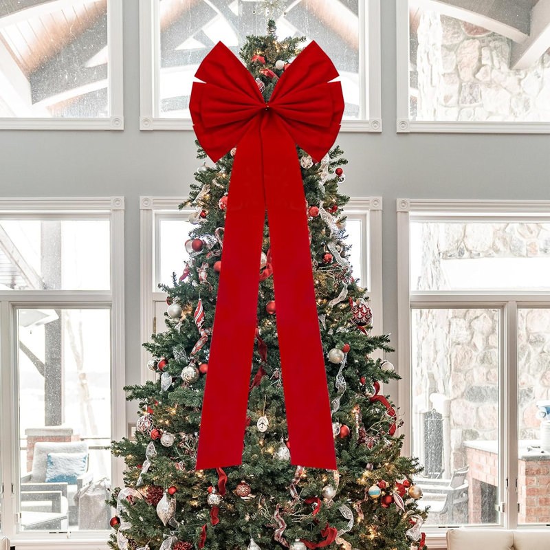 The Holiday Aisle® 2 Pack Christmas Bows Decoration Large 18”X35” Car ...