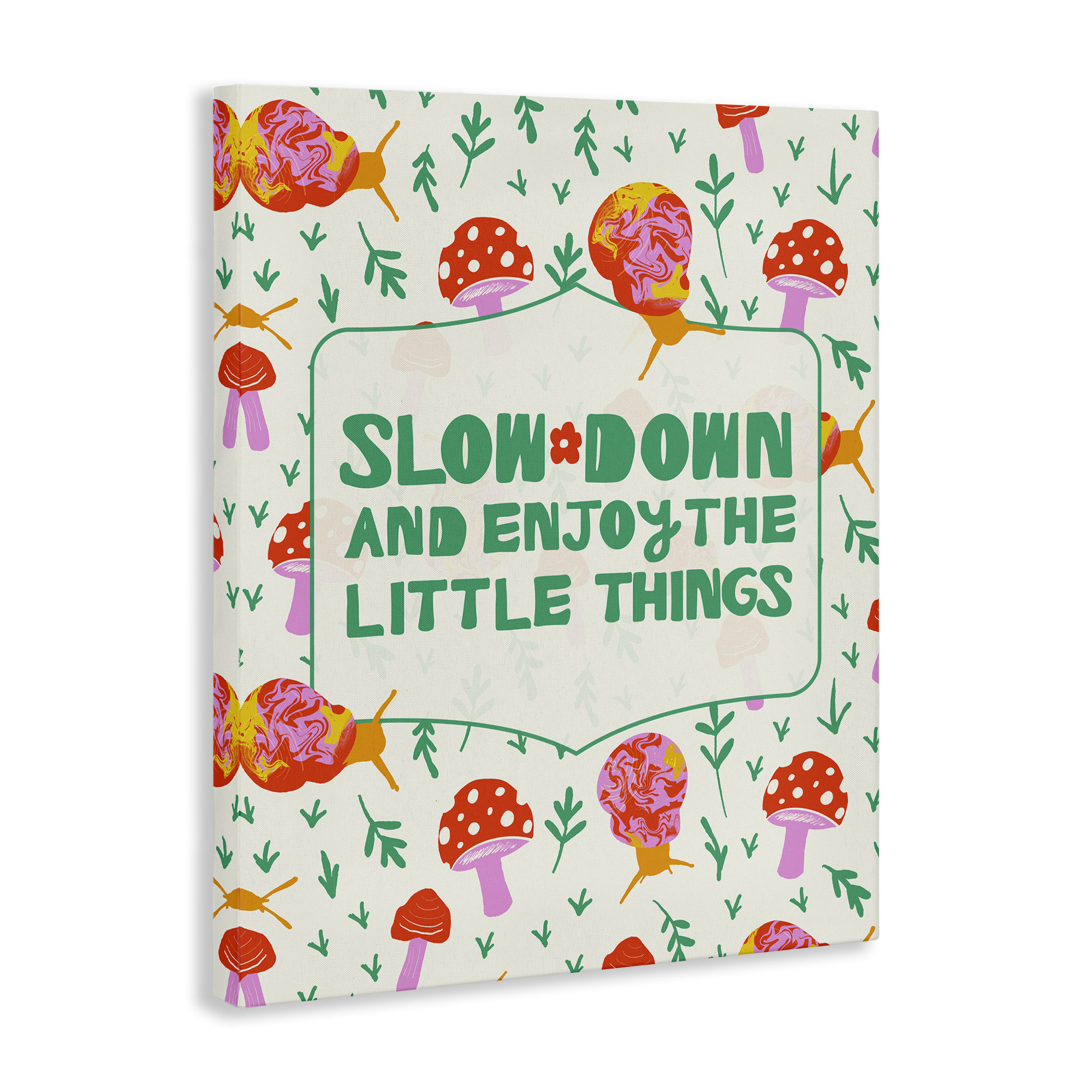 Dakota Fields Slow Down and Enjoy Snails Canvas Wall Art, design by ...
