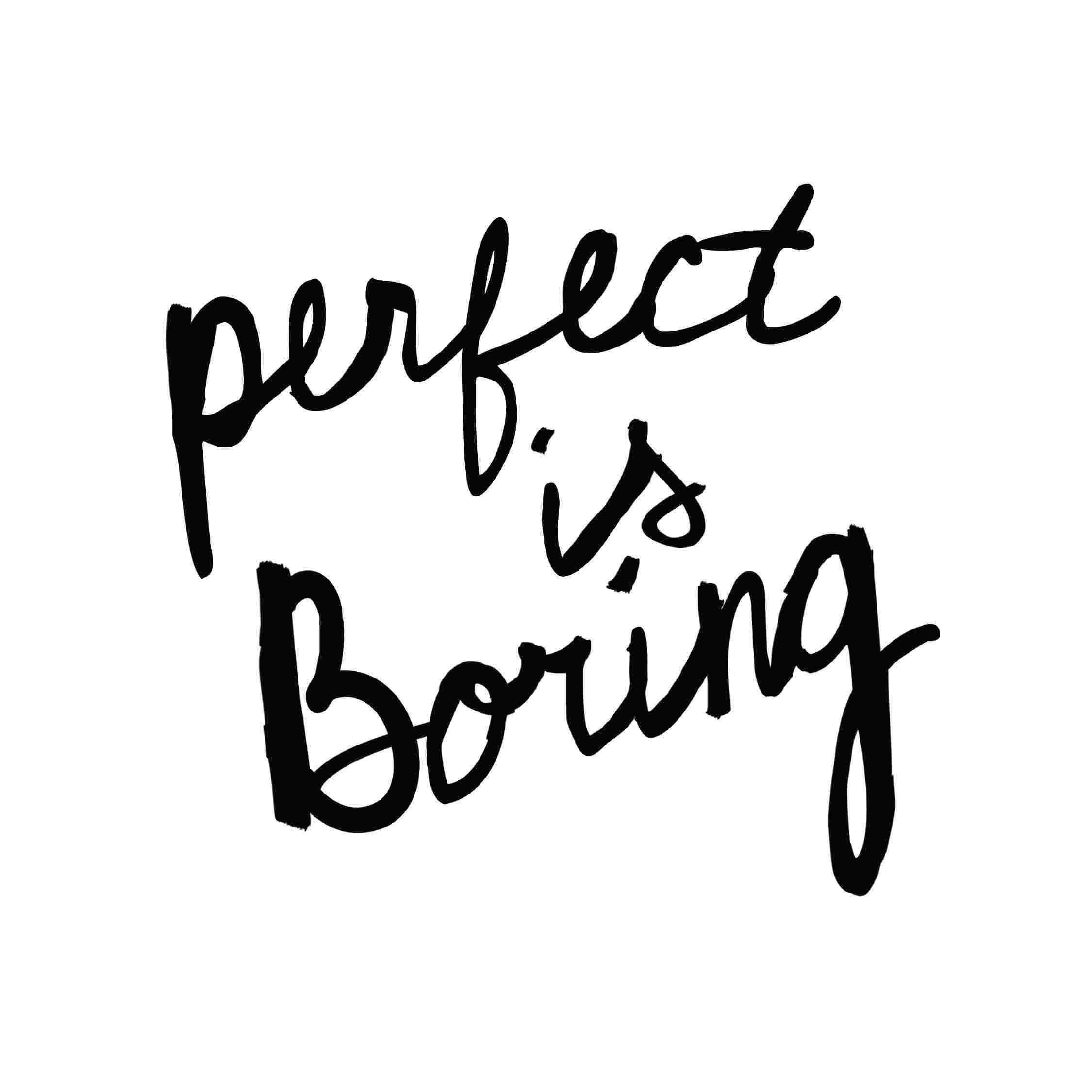 Trinx Perfect Is Boring - Wrapped Canvas Textual Art | Wayfair