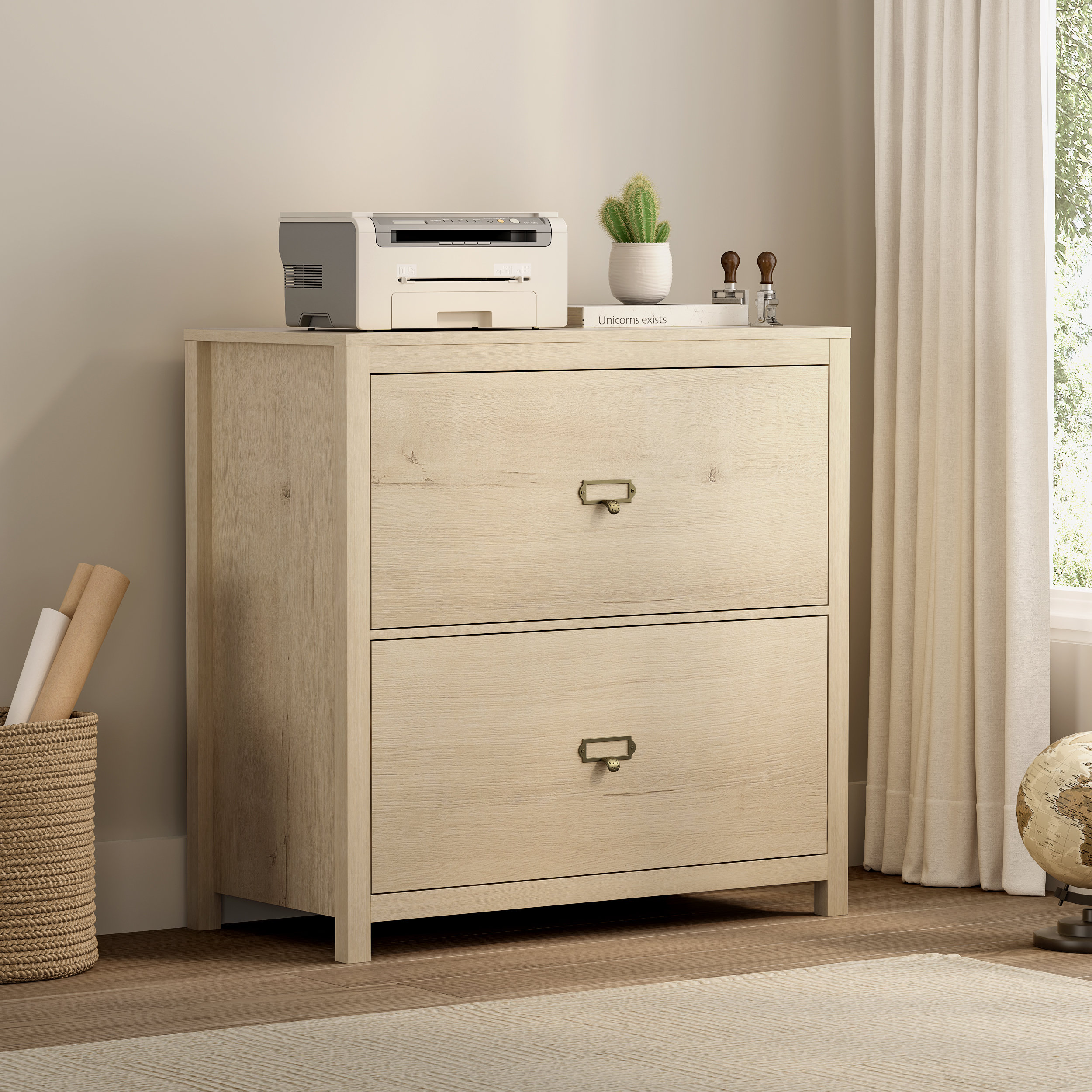 Latitude Run® Farmhouse File Cabinets With 2 Drawers | Wayfair