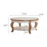 Astoria Grand Round Solid Wood Coffee Table with Removable Tempered ...