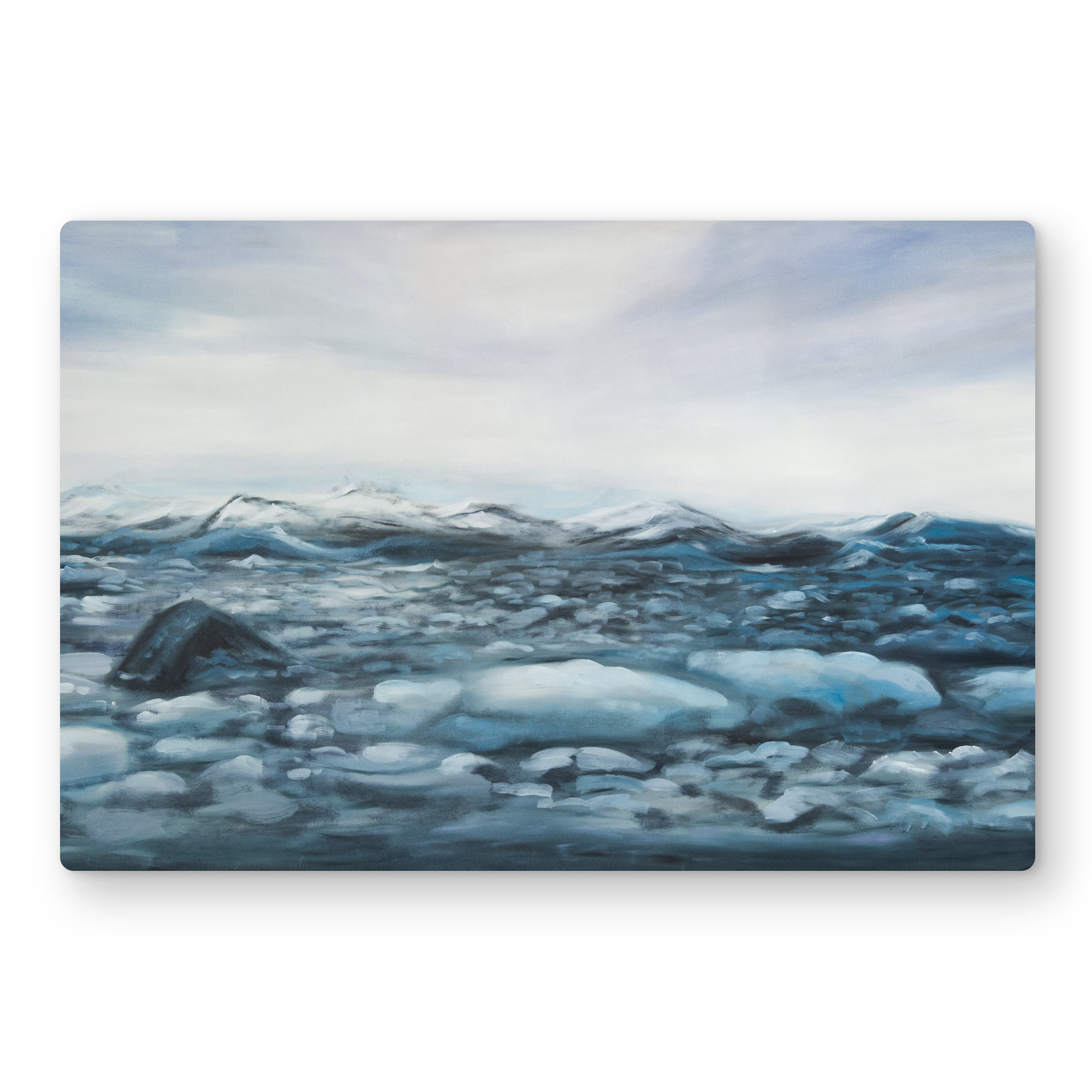 Lark Manor™ Glaciers in Iceland - Scandinavian Metal Print for Home ...