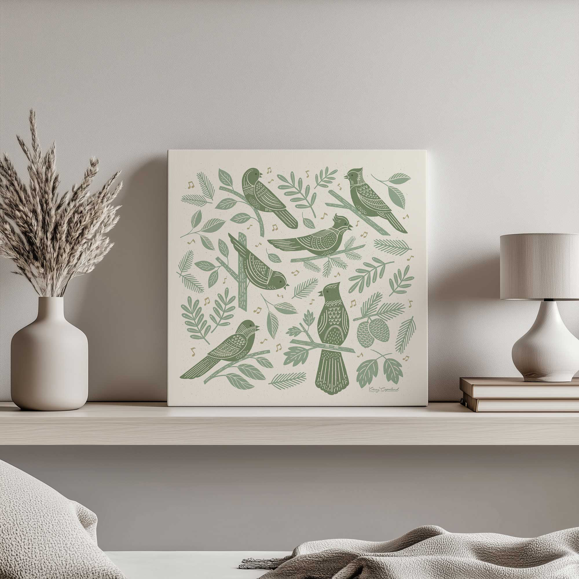 Winston Porter Song Birds Green By Carey Copeland Canvas Art Print ...