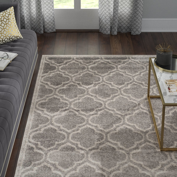 Lark Manor Ammundsen Abstract Grey / Light Grey Area Rug & Reviews ...