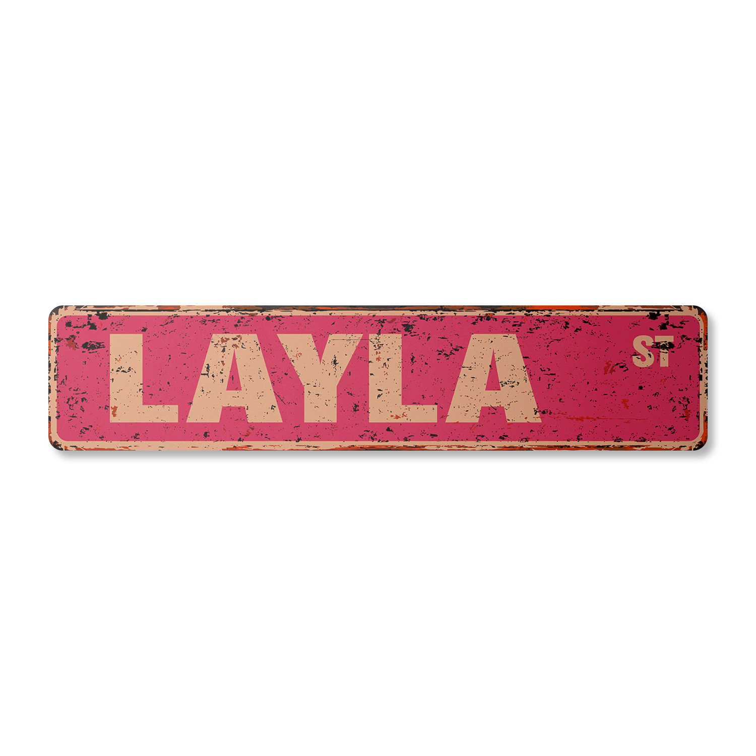 SignMission Layla Street Sign Aluminum 4" X 18" | Wayfair