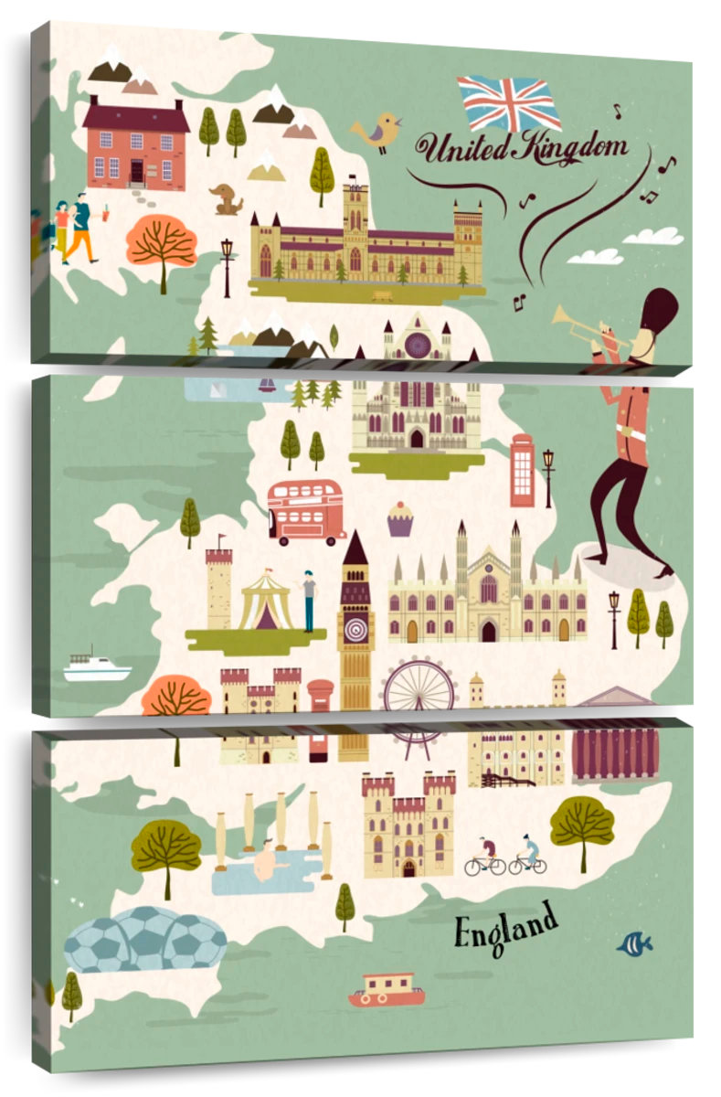 Elephant Stock Stylized United Kingdom Map - Wayfair Canada