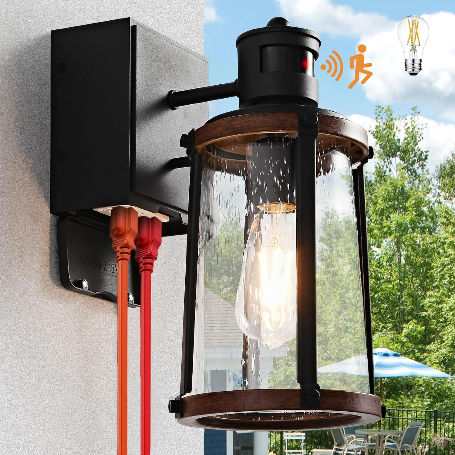 Longshore Tides Dusk To Dawn Outdoor Motion Sensor Light With GFCI ...