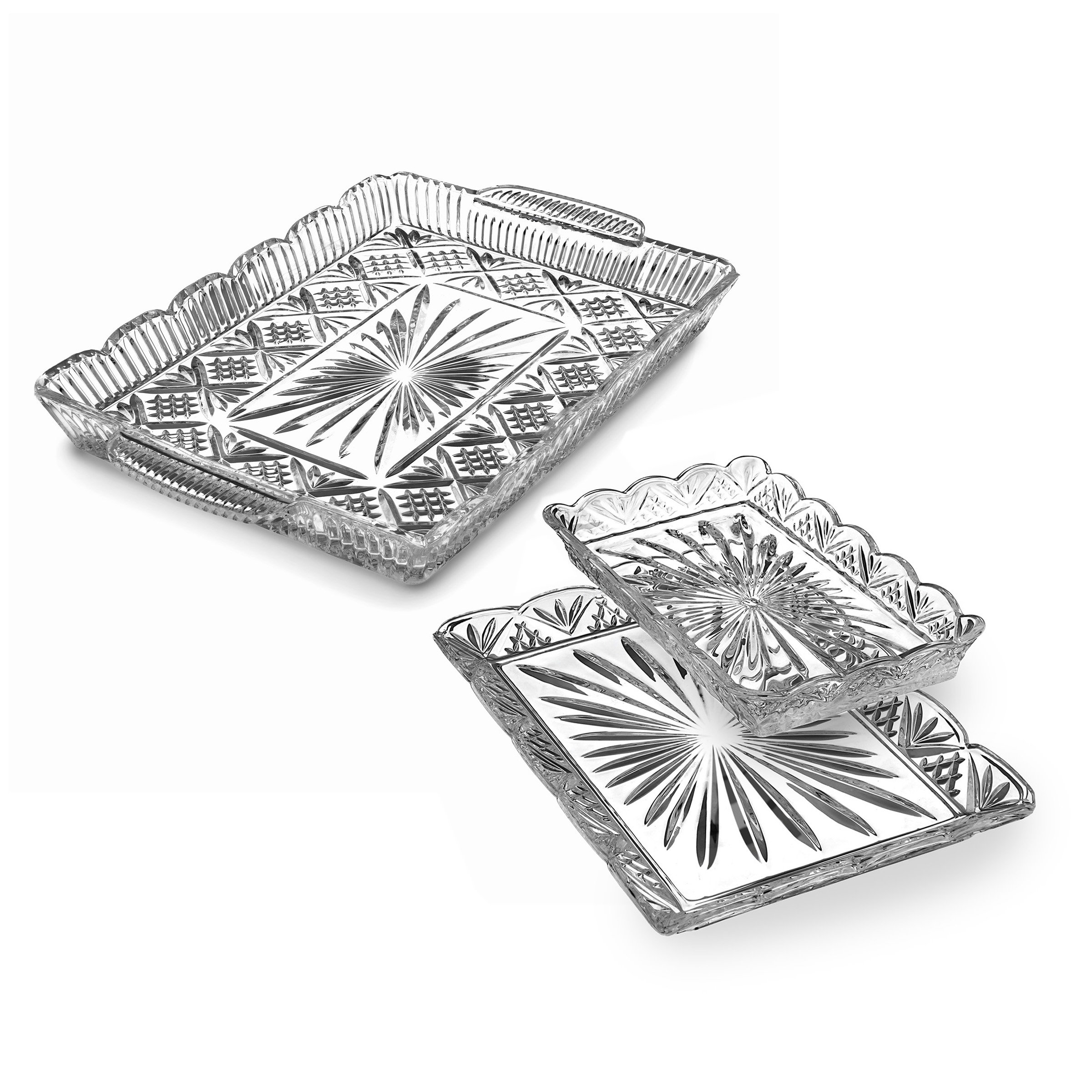 Godinger Silver Art Co Dublin Crystal Scalloped Rectangle Bathroom ...
