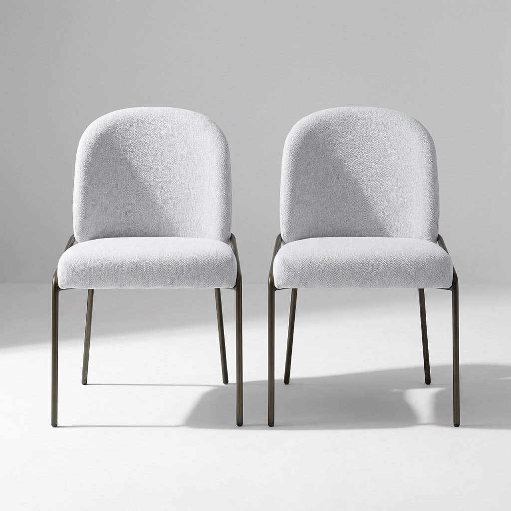 Latitude Run® Modern Dining Chair Set of 2 with Curved High Back, Soft ...