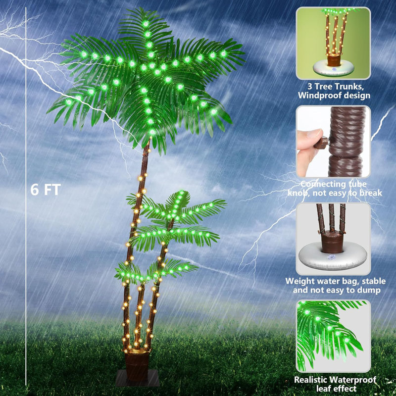 Primrue 72'' Faux Palm Tree & Reviews | Wayfair