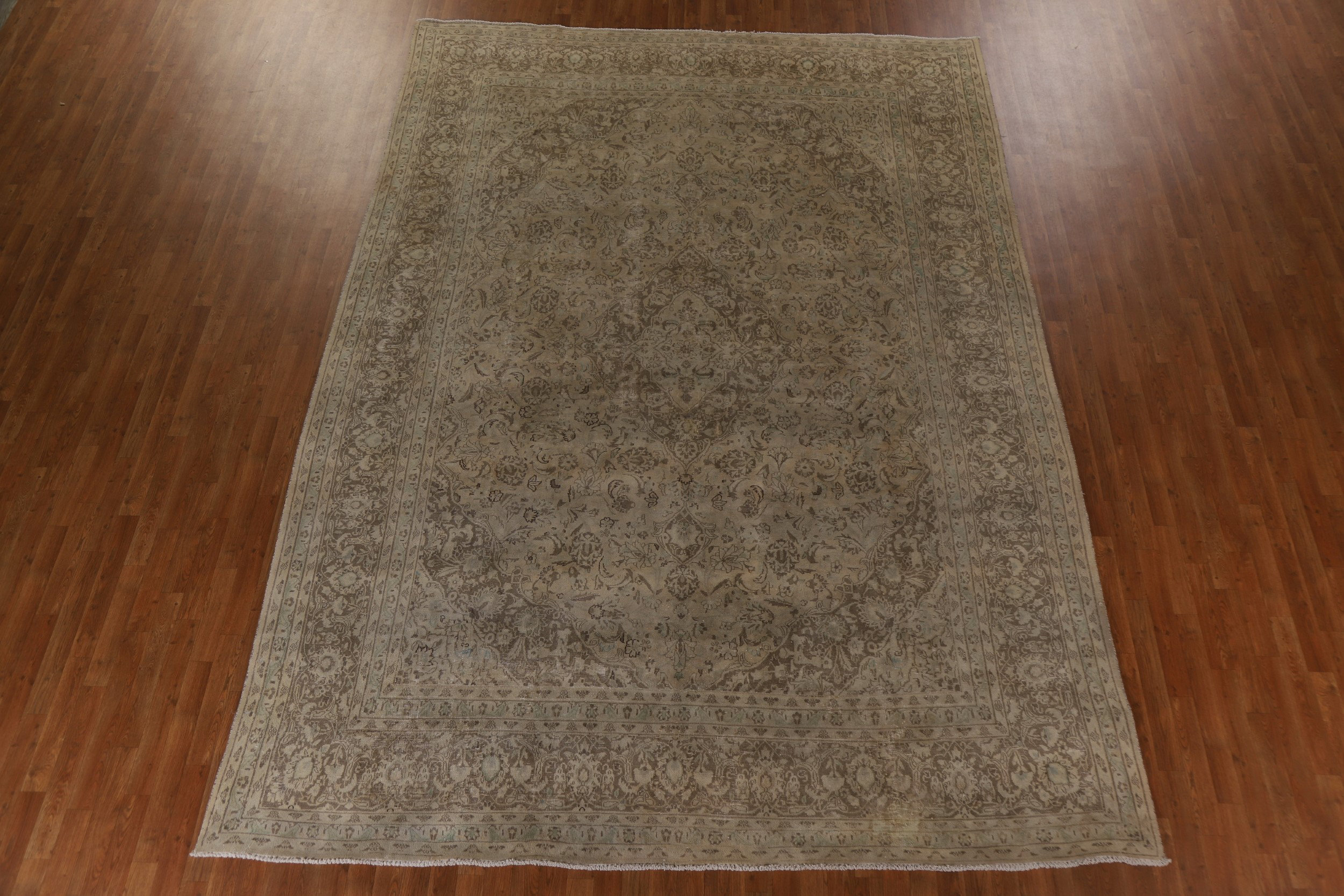 Isabelline One-of-a-Kind Seeman Hand-Knotted 1960s 9'6" x 13'2" Wool ...