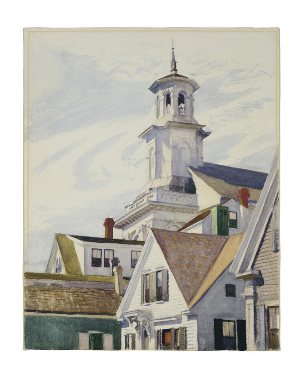 1000Museums Methodist Church Tower by Edward Hopper - Giclee Print ...