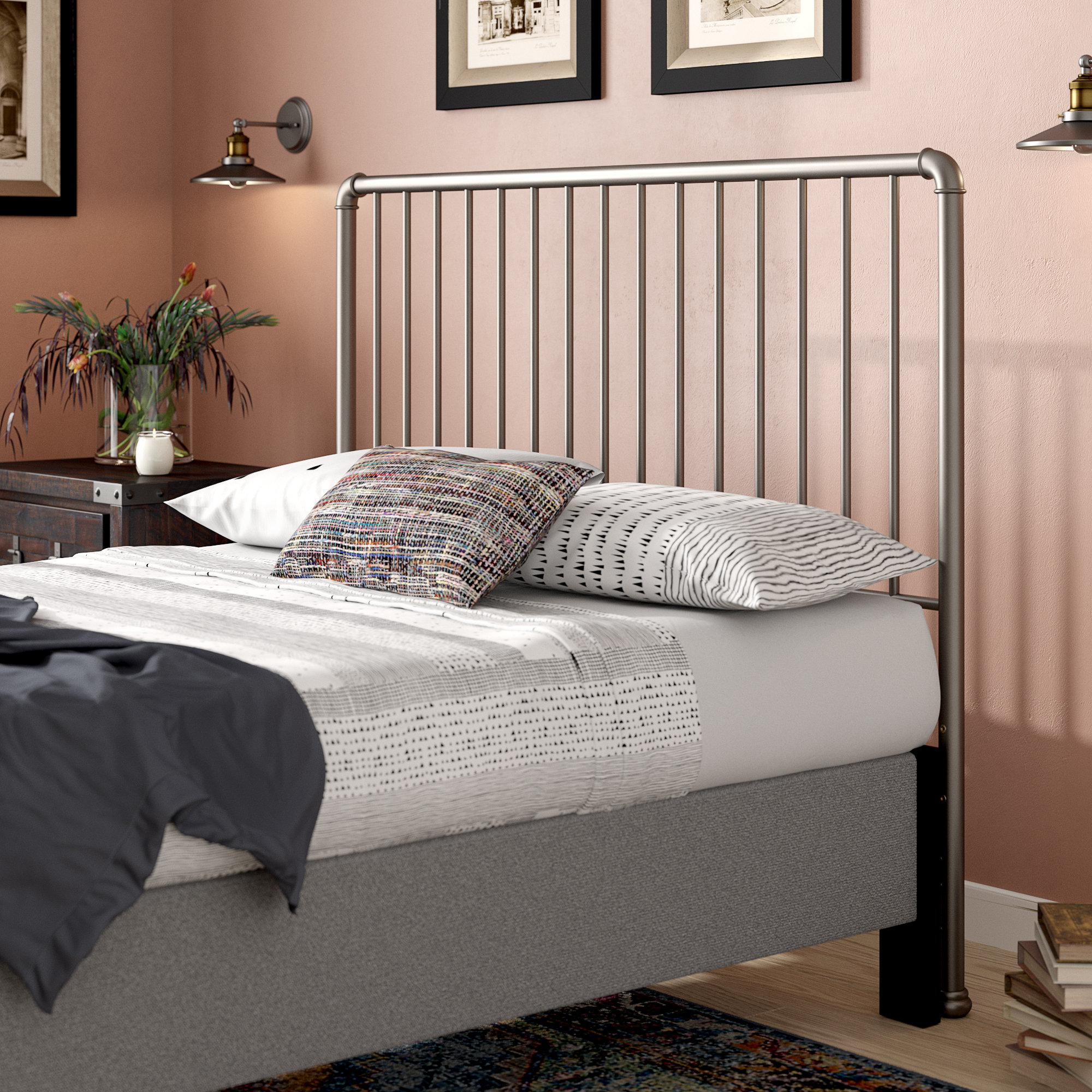 Lark Manor™ Nordland Metal Slat Headboard & Reviews | Wayfair