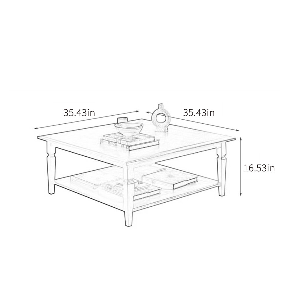 jessica Solid Wood Square Vintage Coffee Table Solid Wood Coffee Table ...