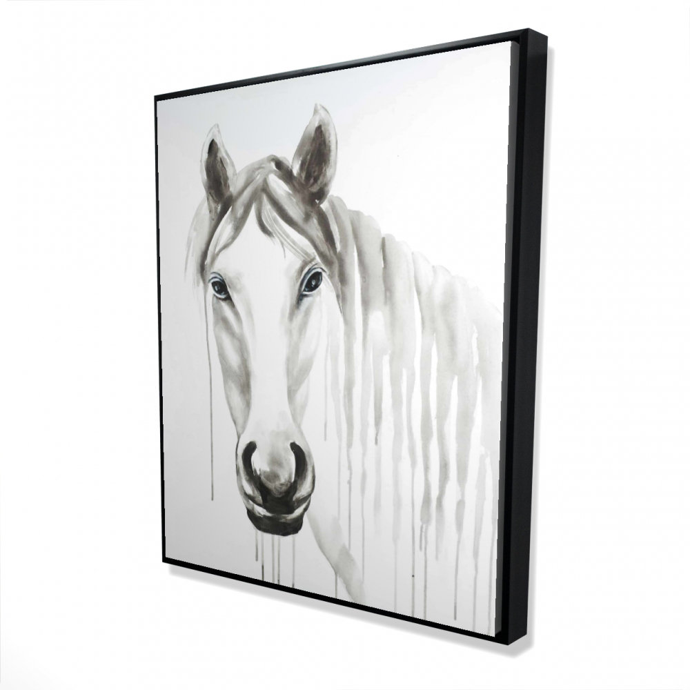 Begin Edition International Inc. " Solitary White Horse " on Canvas ...