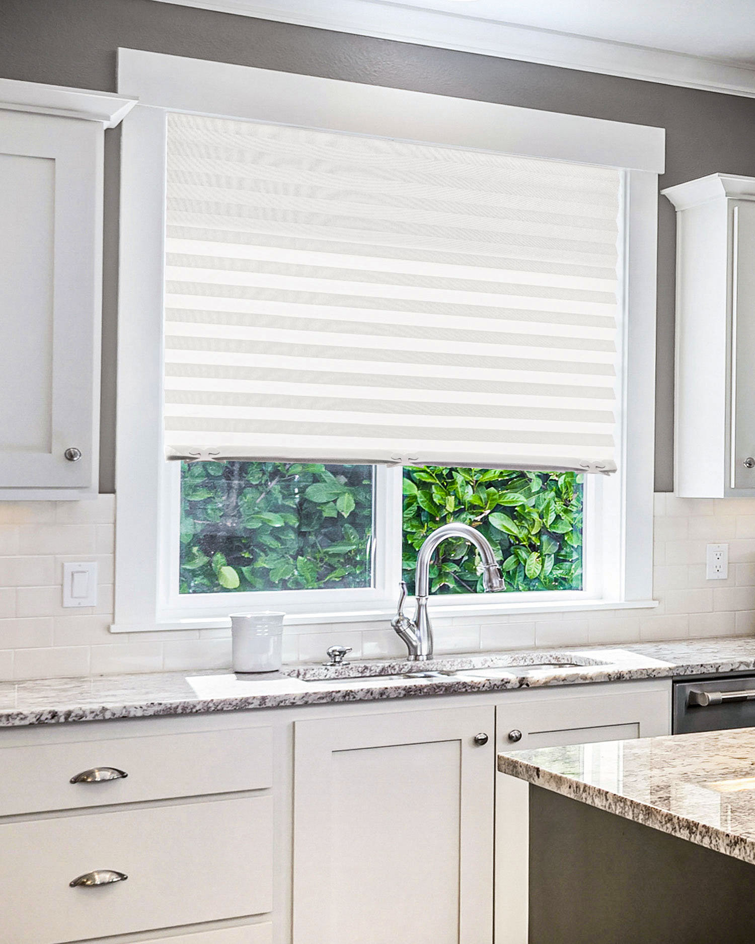 Ebern Designs Light Filtering Temp Shades Semi Sheer Pleated Shade ...