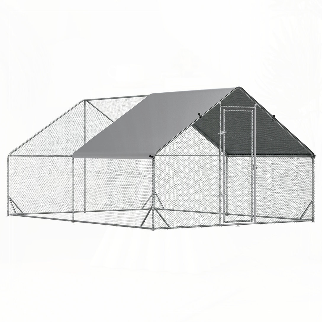 Tucker Murphy Pet™ Outdoor Hen House,Metal Frame Chicken Run | Wayfair