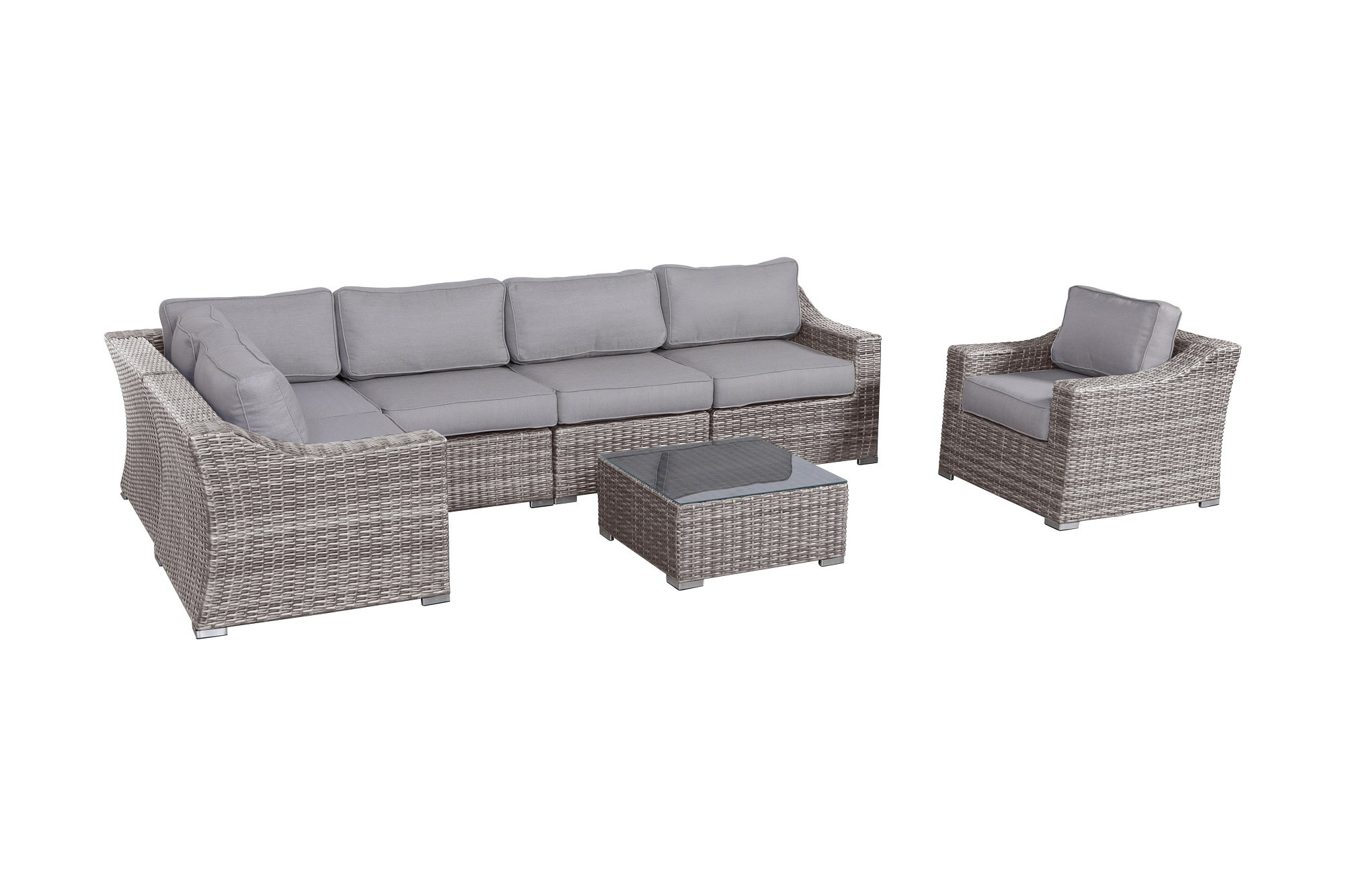 Birch Lane™ Saffi 5-Person Wicker Outdoor Seating Group with Cushions ...