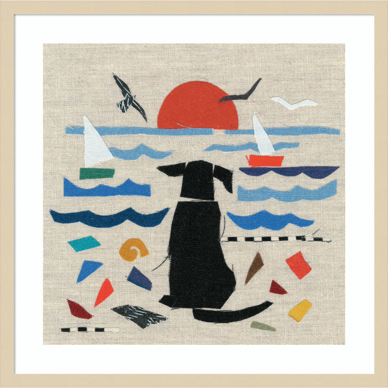 Red Barrel Studio® Sea Dog Framed On Paper by Jenny Frean Print ...