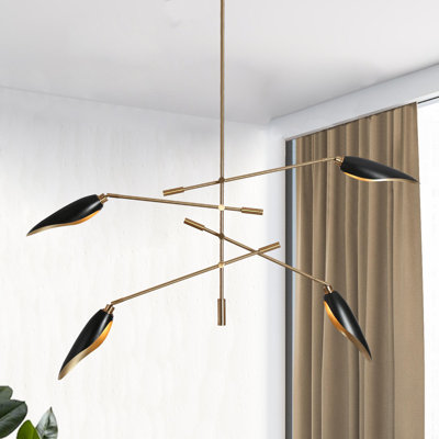 Mercer41 Lakendria 3 - Light Unique Modern Linear Chandelier "& Reviews ...