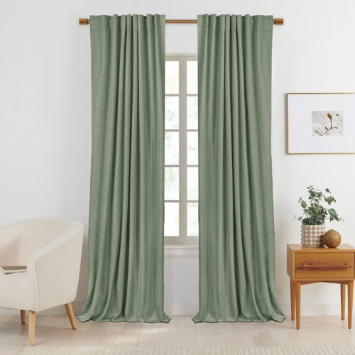 Green Curtains & Drapes You'll Love | Wayfair
